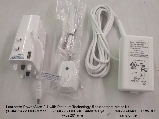 Hunter Douglas Luminette PowerGlide 2.1 Motor Replacement Kit ...